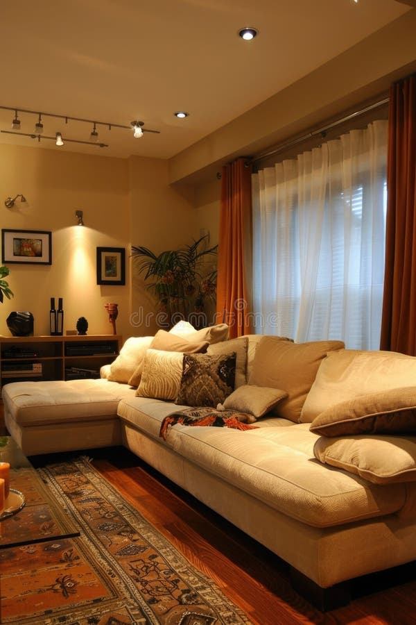 Comfortable Seating Area with Furniture and Natural Light from the Big ...