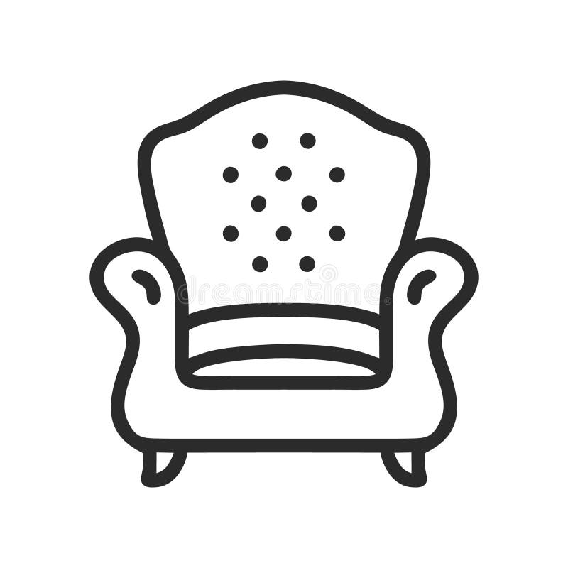 Comfortable Soft Armchair Icon. Stock Vector - Illustration of ...