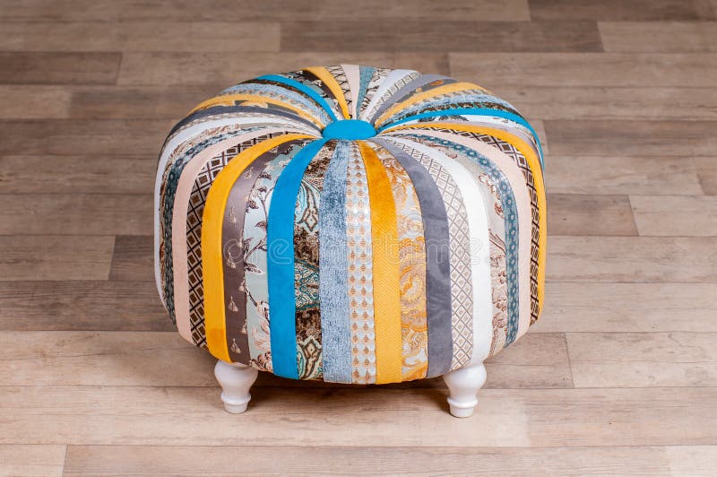 Comfortable soft pouf stock image. Image of furnishing - 178165051