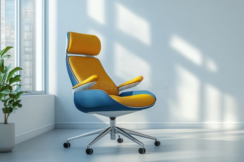 Comfortable and Stylish Office Chair in a Modern Minimalist Office ...