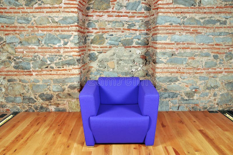 Comfortable and Stylishly Designed Blue Office Chair Stock Image ...