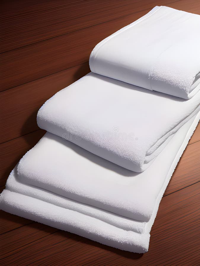 Comfortable Towels on a Bed in an Hotel Room , Ai Generated Stock ...