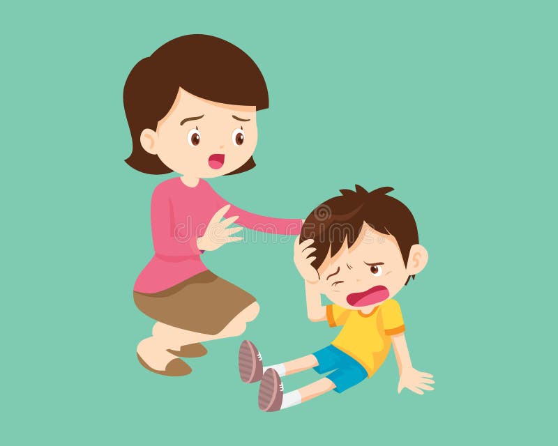 Comforting Sad Children with Parent 2 Stock Vector - Illustration of ...