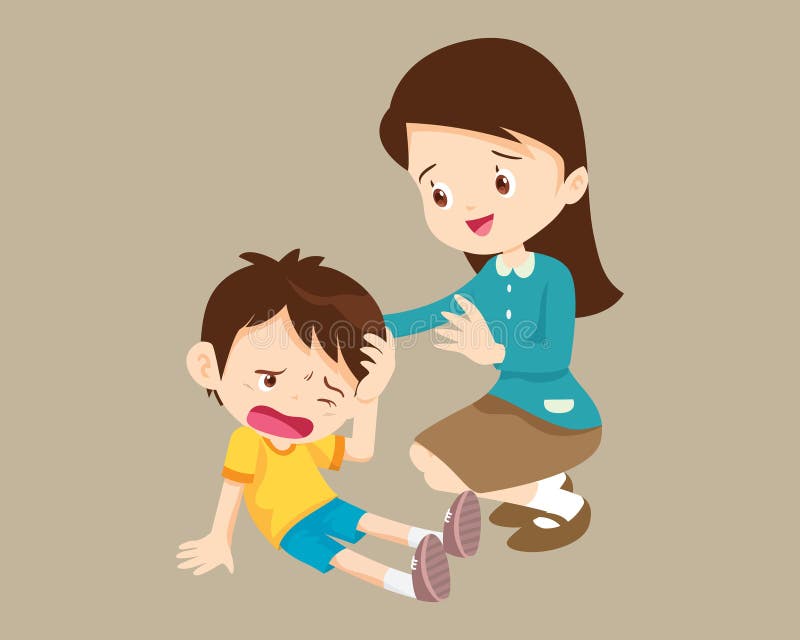 Comforting Sad Children by Parent or Teacher Stock Vector ...