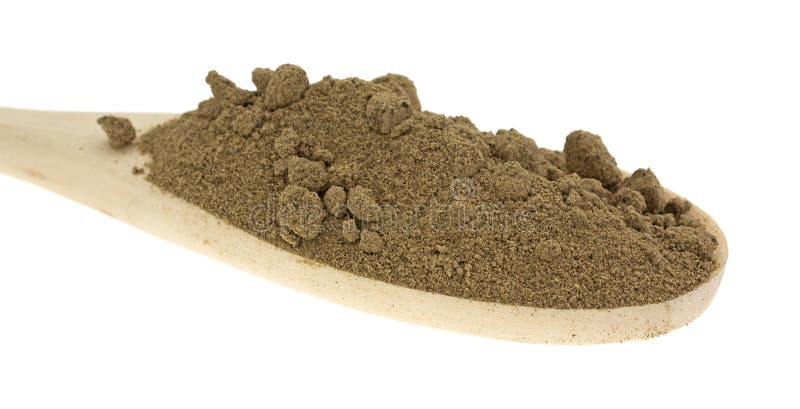 Comfrey Root Powder on a Wood Spoon Stock Photo - Image of medicinal ...