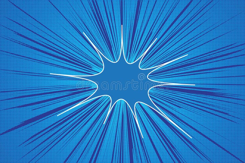 Comic Abstract Blue Background Stock Illustration - Illustration of ...
