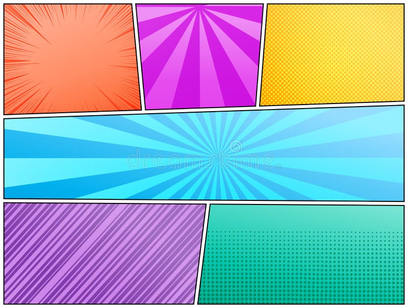 Comic Abstract Colorful Composition Stock Vector - Illustration of ...