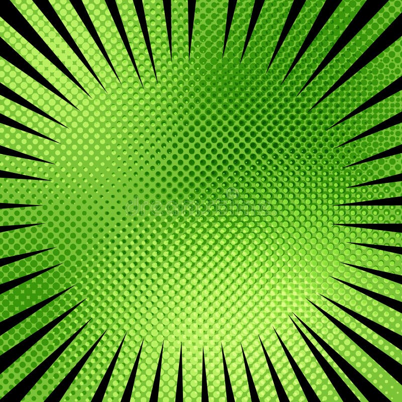 Comic Abstract Green Explosive Background Stock Vector - Illustration ...