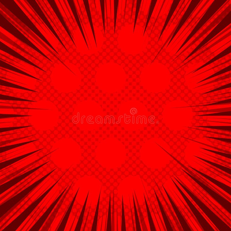 Comic Abstract Red Burst Background Stock Vector - Illustration of ...