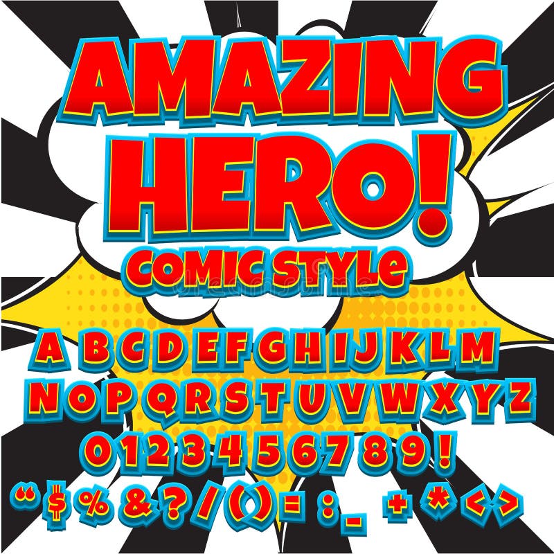 Comic alphabet stock vector. Illustration of design, doodle - 26274961