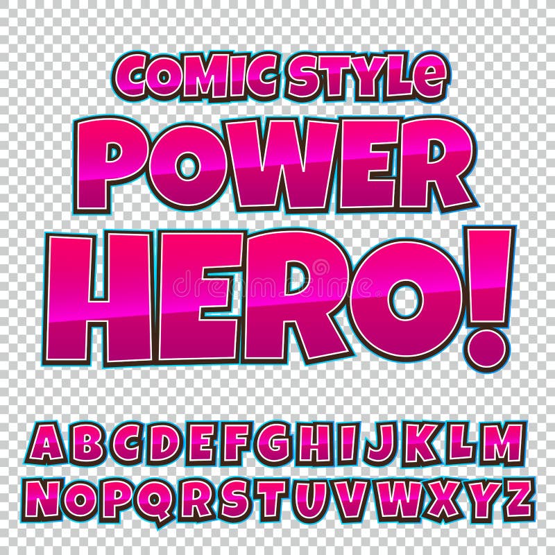 Comic Alphabet Set. Letters, Numbers and Figures for Kids ...