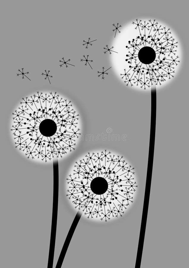 Comic Art Flower in the Wind Stock Illustration - Illustration of ...