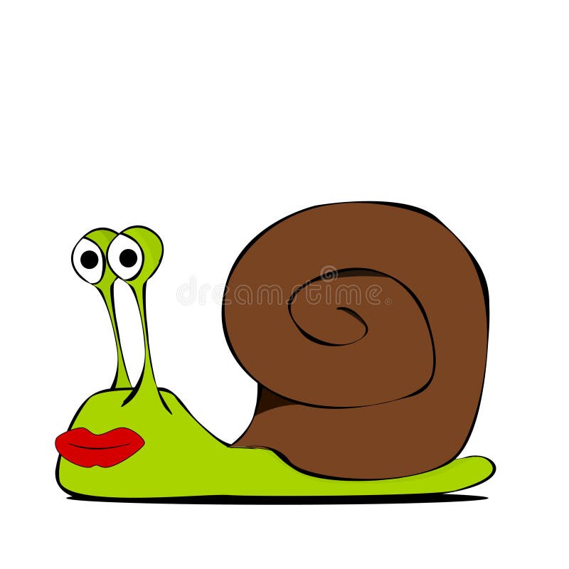 Comic Art Slug with Big Lips Stock Illustration - Illustration of lips ...