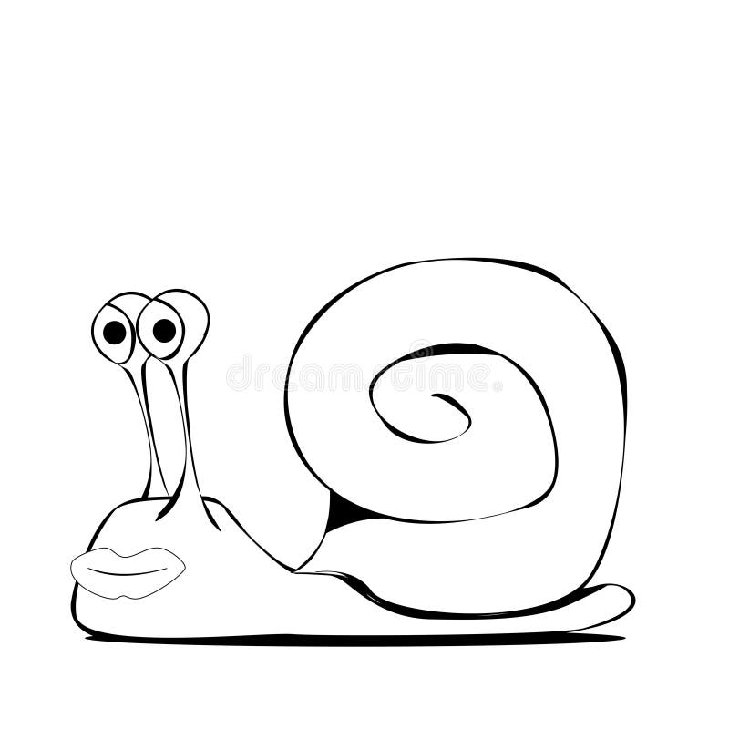 Comic Art Slug with Big Lips Stock Illustration - Illustration of lips ...