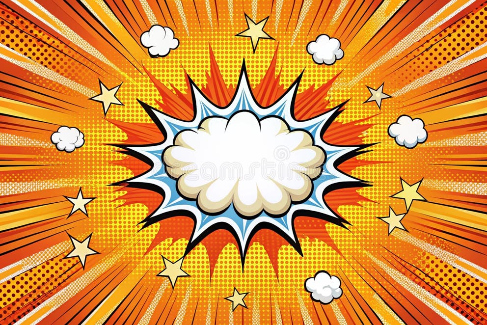 Comic Art Style Exploding Pop Speech Bubble Background Explosive Pop ...