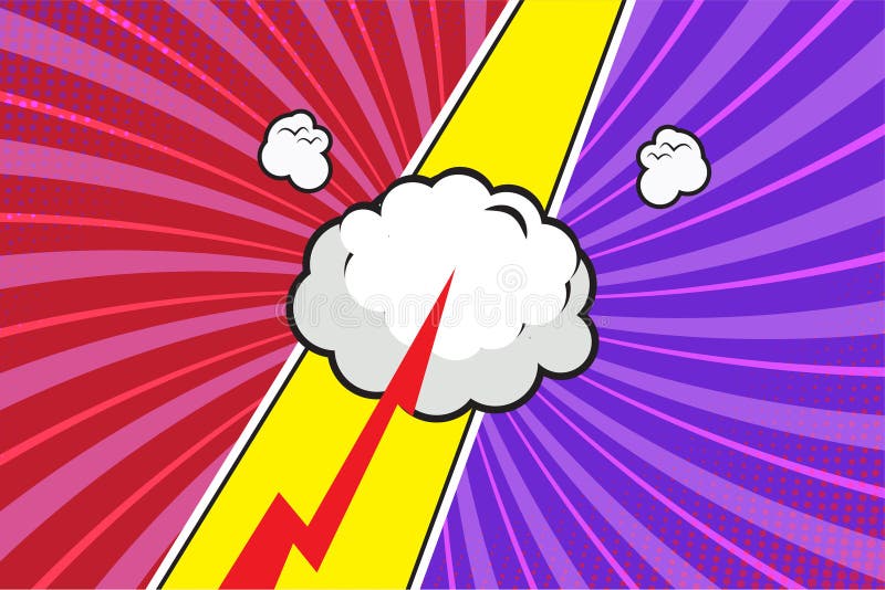 Vector Illustrated Cartoon Comic Halftone Fun Background. Stock Vector ...