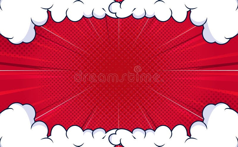 Comic Background with Beautiful Red Color Stock Vector - Illustration ...