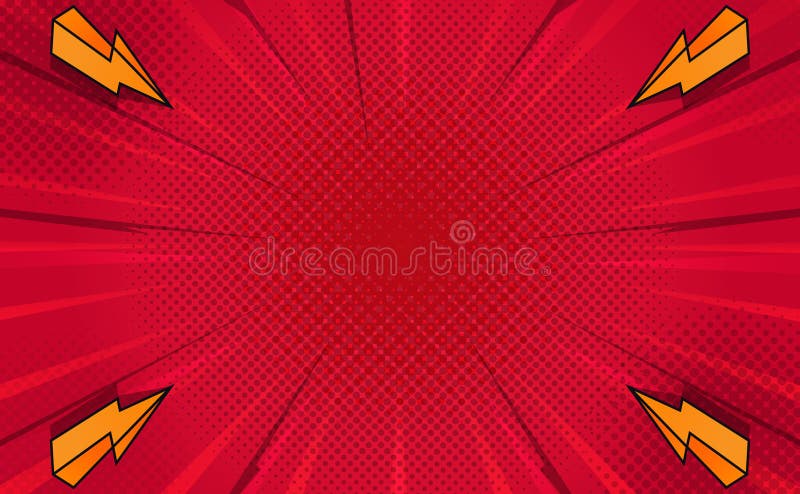 Comic Background with Beautiful Red Color Stock Vector - Illustration ...