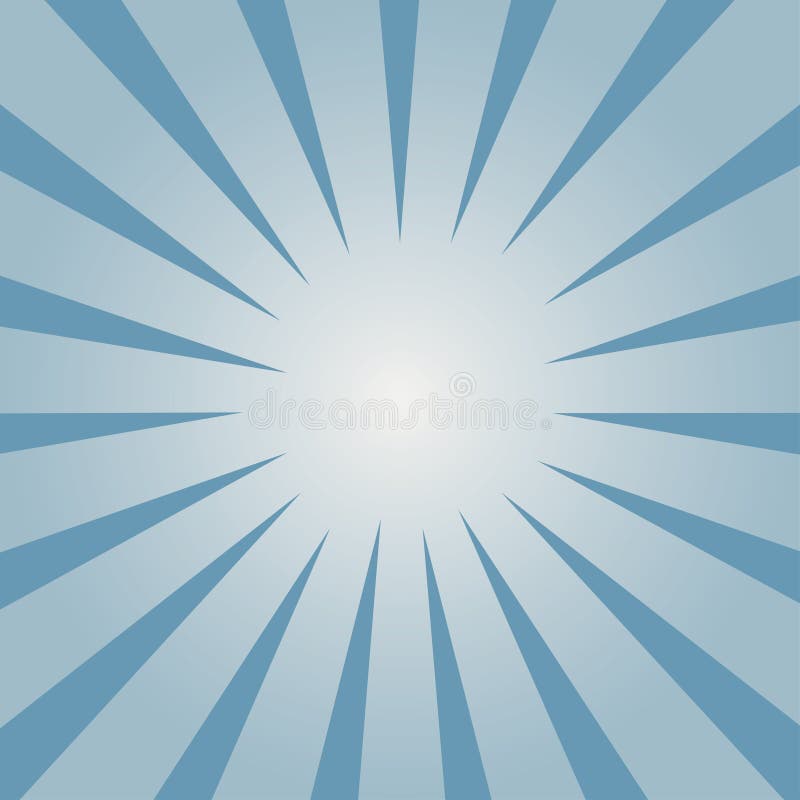 Comic Background. Blue Sunburst Pattern. Sun Rays Abstract Backdrop ...
