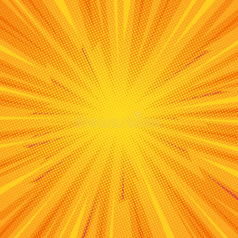 Orange comic background stock vector. Illustration of action - 114847063