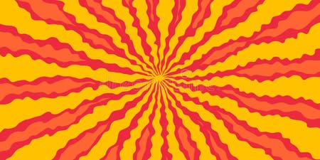Comic Background with Radial Red and Orange Rays Forming Abstract ...
