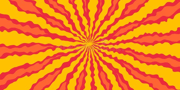 Comic Background with Radial Red and Orange Rays Forming Abstract ...