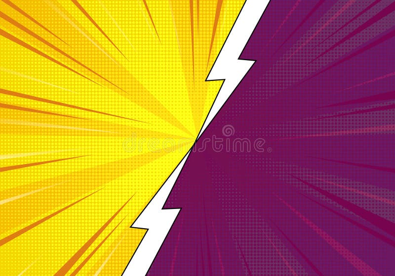 Comic Background with White Lighting Stock Vector - Illustration of ...