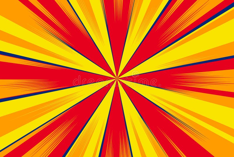 Comic Background, Yellow Red Color Pop Art Stock Illustration ...