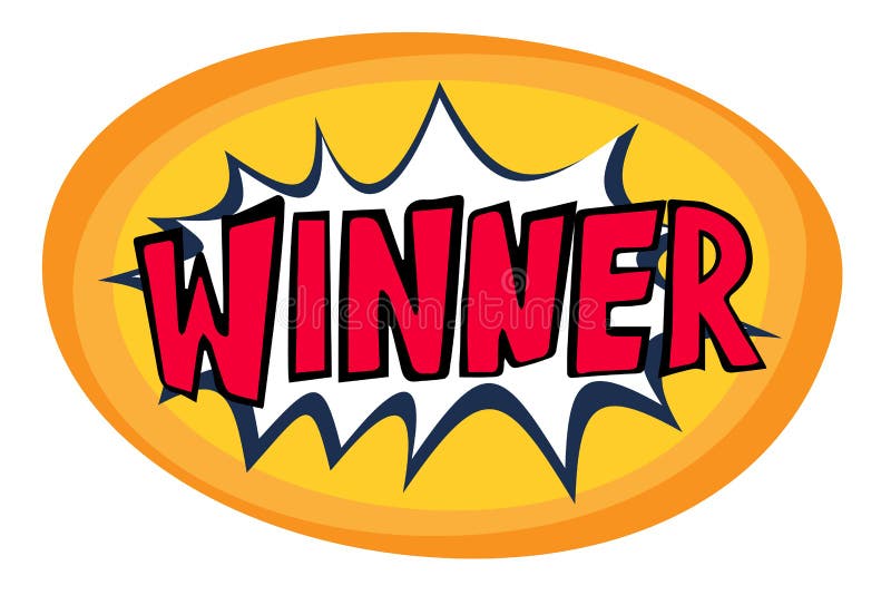 Comic Balloon - Winner Text Stock Vector - Illustration of ...
