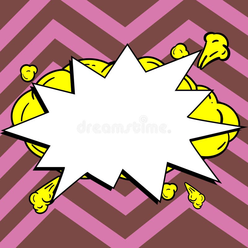 Comic Blank Speech Bubble with Copy Space and Colorful Doodles. Design ...