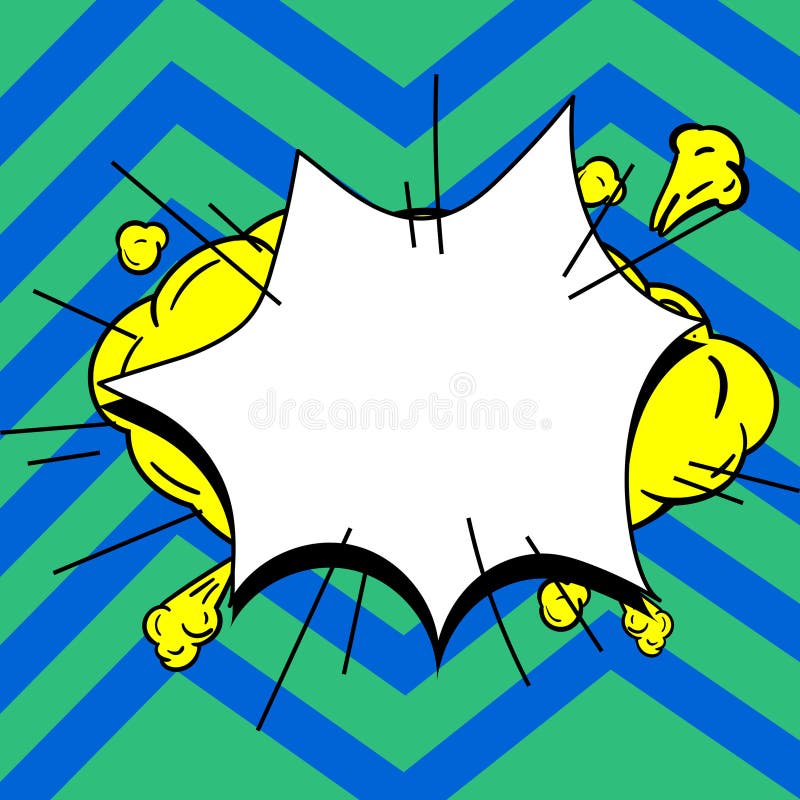 Comic Blank Speech Bubble with Copy Space and Colorful Doodles. Design ...