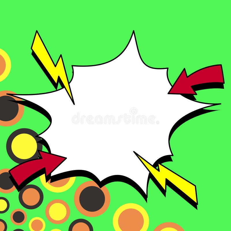 Comic Blank Speech Bubble with Copy Space and Colorful Doodles. Design ...