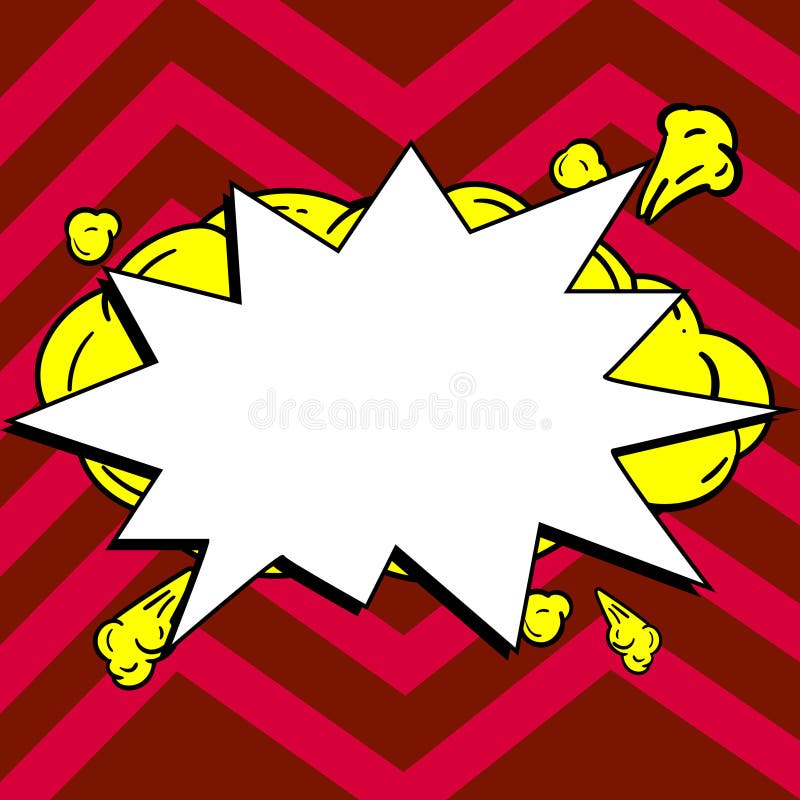 Comic Blank Speech Bubble with Copy Space and Colorful Doodles. Design ...