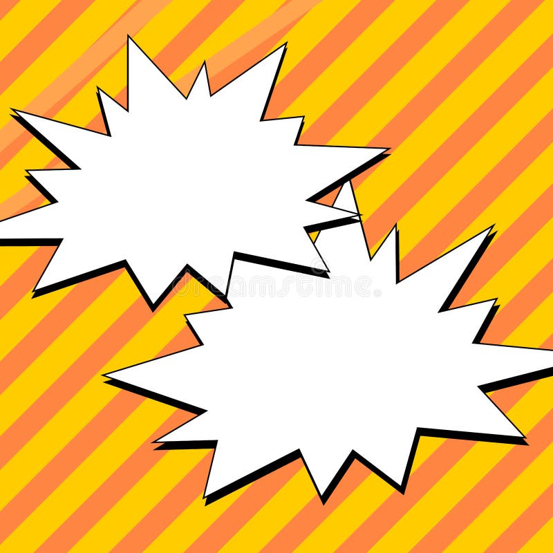 Comic Blank Speech Bubble with Copy Space and Colorful Doodles. Design ...