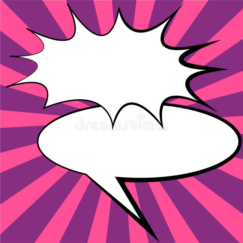 Comic Blank Speech Bubble with Copy Space and Colorful Doodles. Design ...