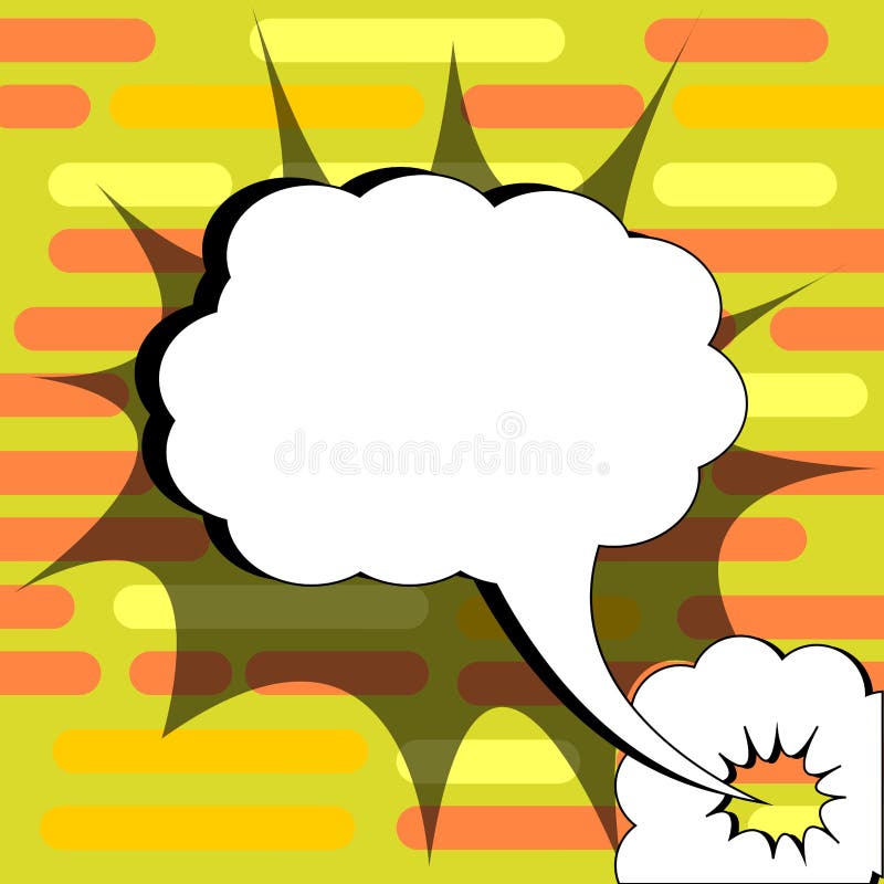 Comic Blank Speech Bubble with Copy Space and Colorful Doodles. Design ...
