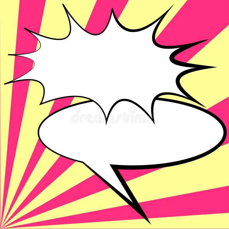 Comic Blank Speech Bubble with Copy Space and Colorful Doodles. Design ...