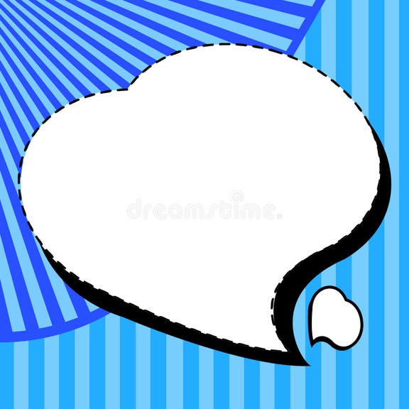 Comic Blank Speech Bubble with Copy Space Over Color Background Design ...