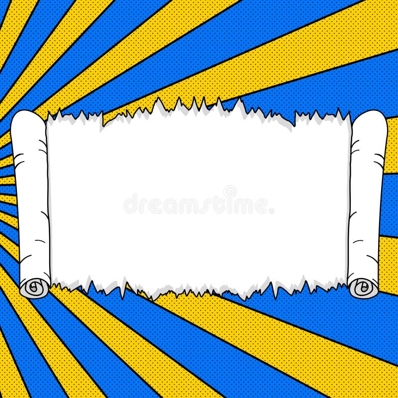 Comic Blank Speech Bubble with Copy Space Over Color Background Design ...