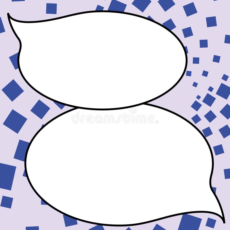 Comic Blank Speech Bubble with Copy Space Over Circular Color ...