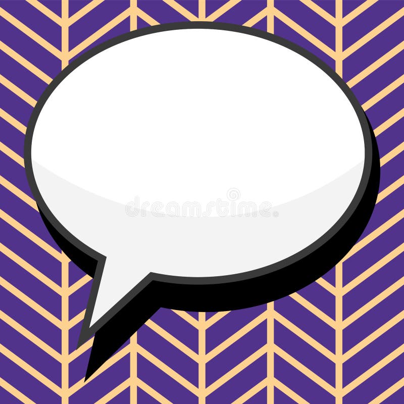 Comic Blank Speech Bubble with Copy Space Over Circular Color ...