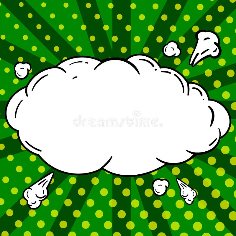 Comic Blank Speech Bubble with Copy Space Over Circular Color ...