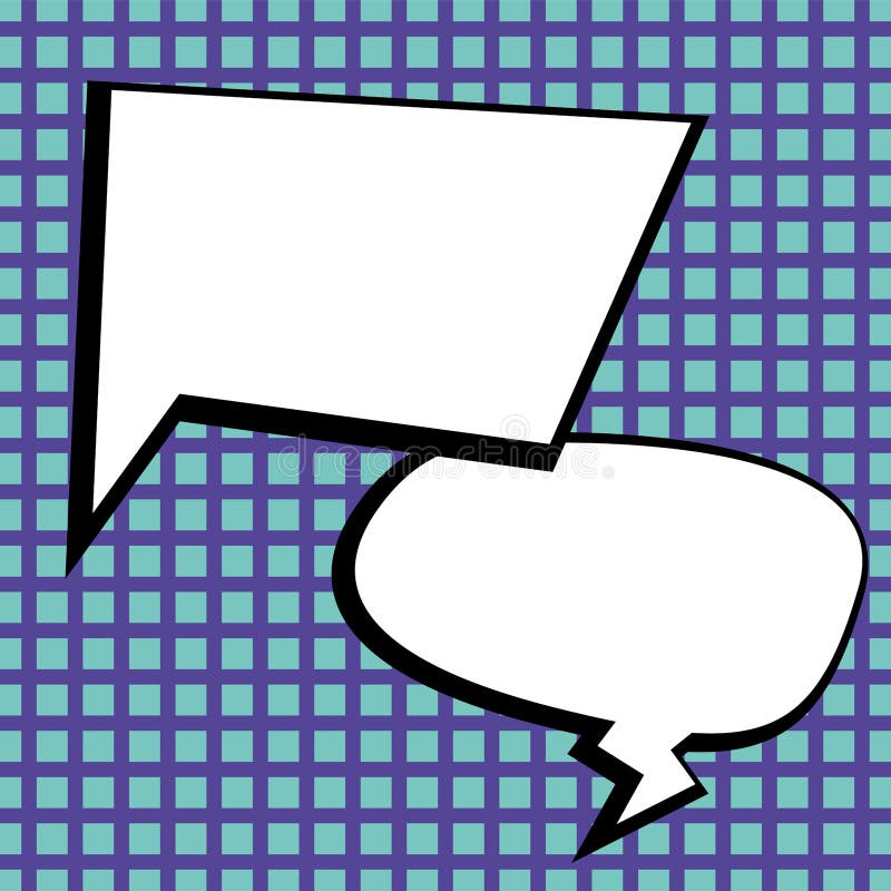 Comic Blank Speech Bubble with Copy Space Over Circular Color ...