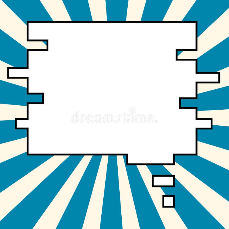 Comic Blank Speech Bubble with Copy Space Over Circular Color ...