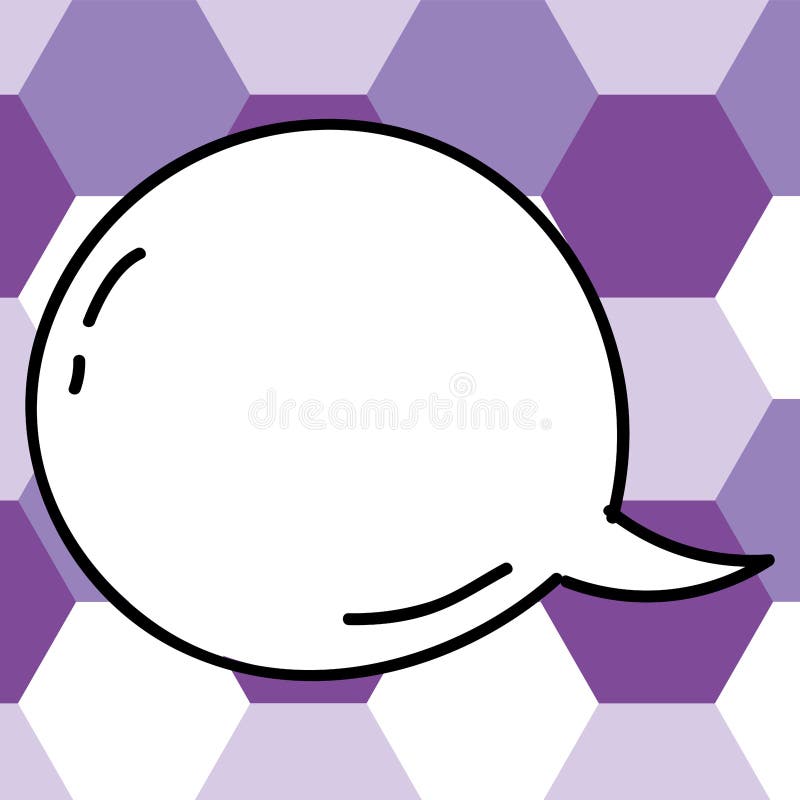 Comic Blank Speech Bubble with Copy Space Over Circular Color ...