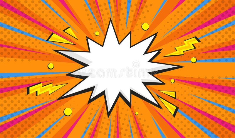 Comic Blank Text Speech Bubbles in Pop Art Style Vector Illustration ...