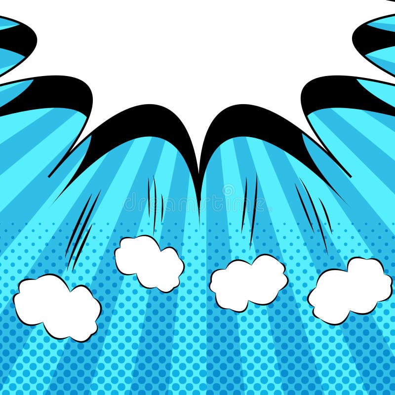 Comic blue page background stock vector. Illustration of blank - 106959748