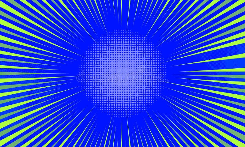 Comic Book Abstract Template with Dark Rays and Halftone Humor Effects ...