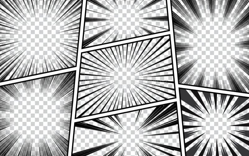 Comic Book Action Layout Background with Halftones, Dynamic Textures ...