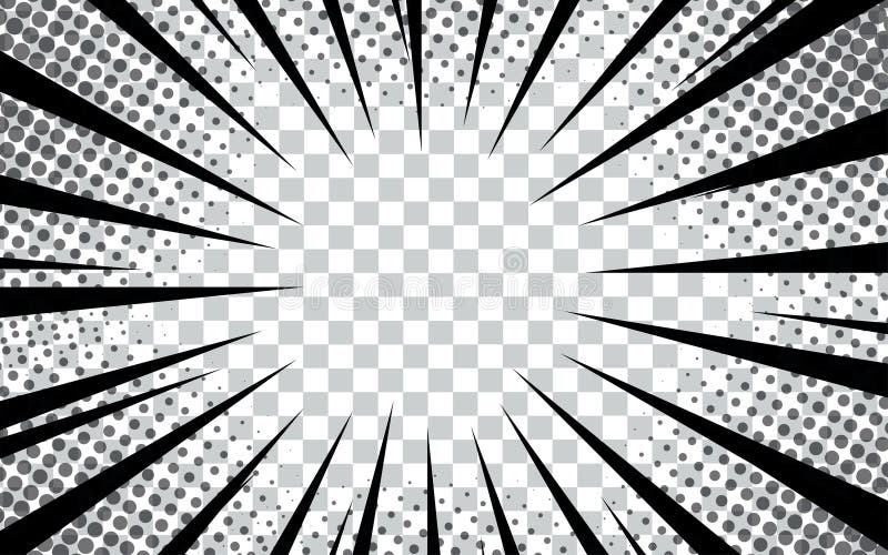 Comic Book Action Lines Background. Manga Speed Frames, Superhero ...